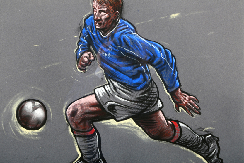 Peter Howson OBE (Scottish born 1958) ARR Framed pastel, signed ‘Jorg ...