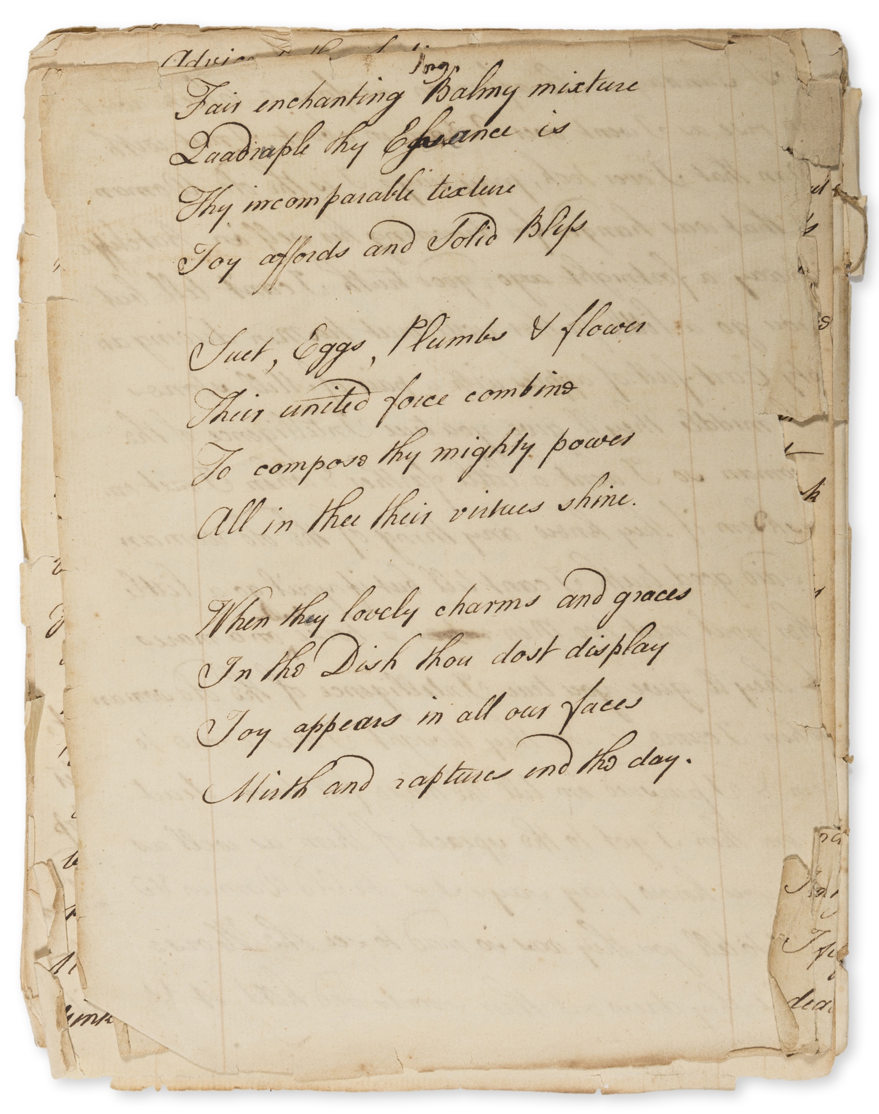 18th century poetry.- Volume of poetry, manuscript, 56pp., browned ...