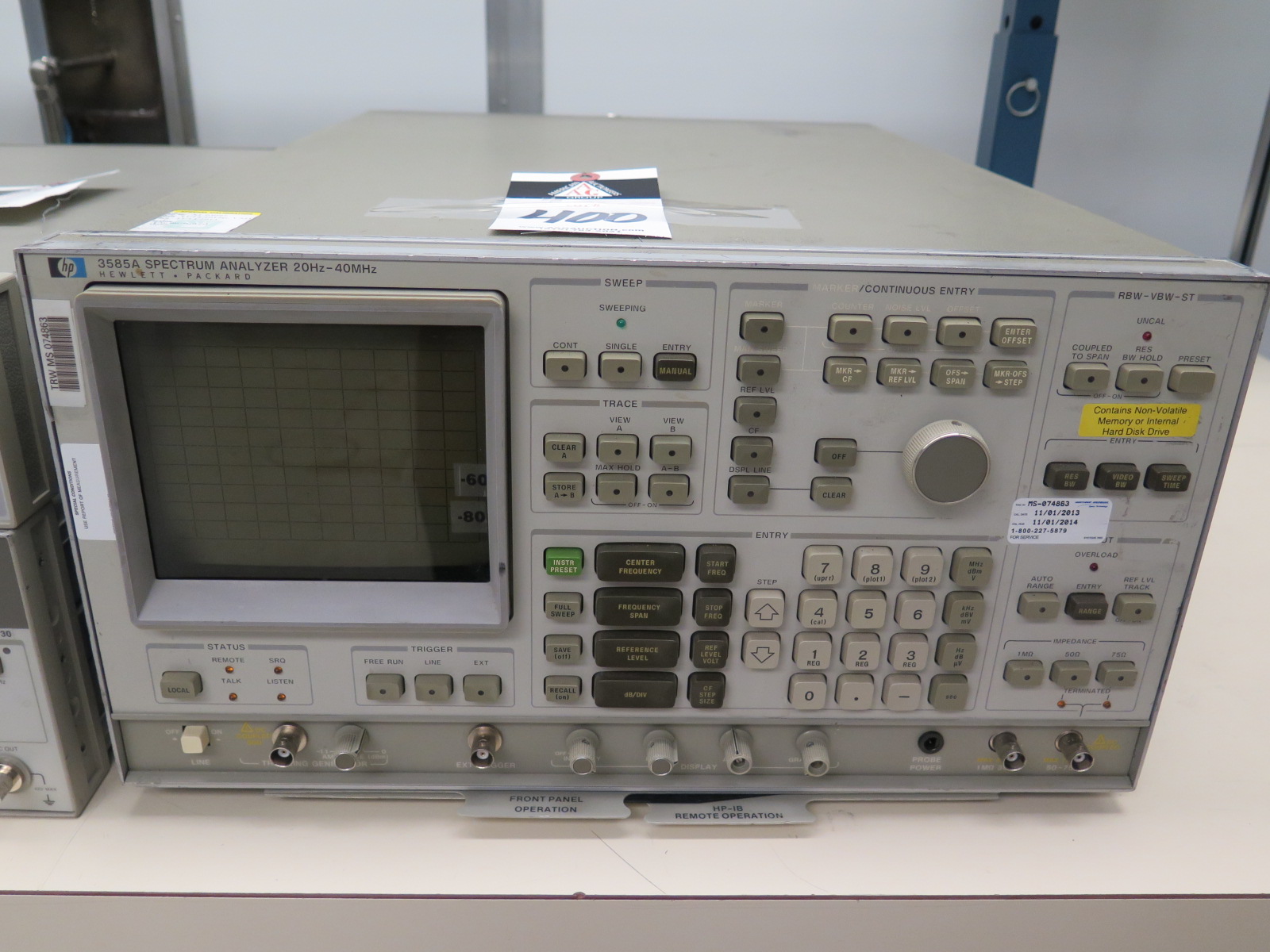 HP 3585 Spectrum Analyzer 20Hz to 40MHz
