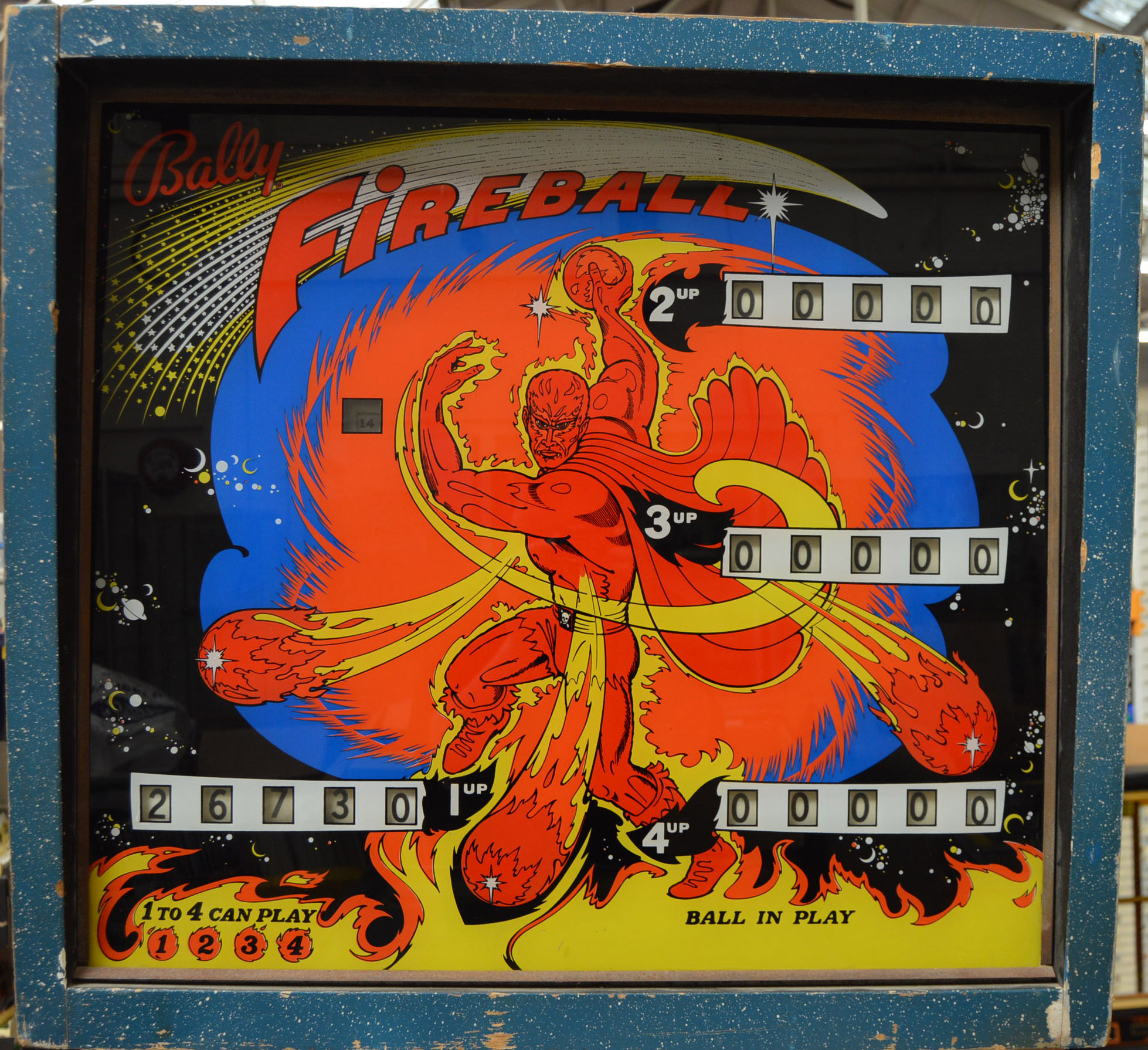 Bally Fireball 1972 electro-mechanical pinball machine with artwork by ...