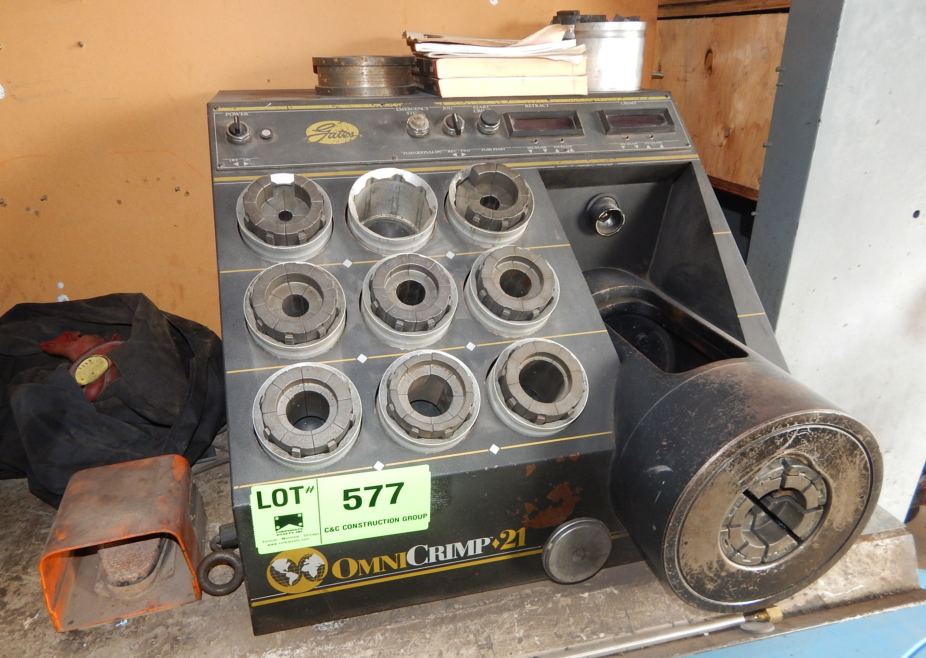 GATES OMNICRIMP 21 10,000PSI MAX CAP. DIGITAL HYDRAULIC HOSE CRIMPER ...