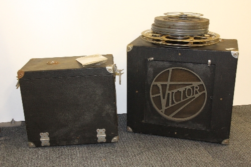 An early Victor 16mm cine projector (Model number 40) and "Sound On ...