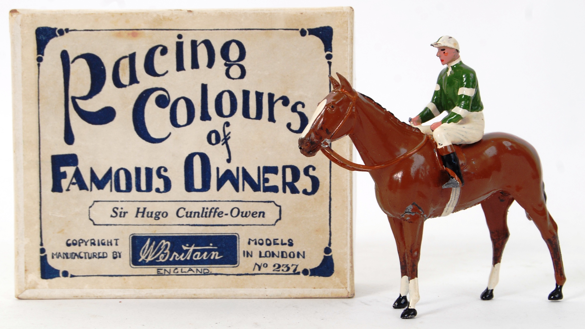 BRITAINS RACING COLOURS: A rare Britains made lead ' Racing Colours Of ...