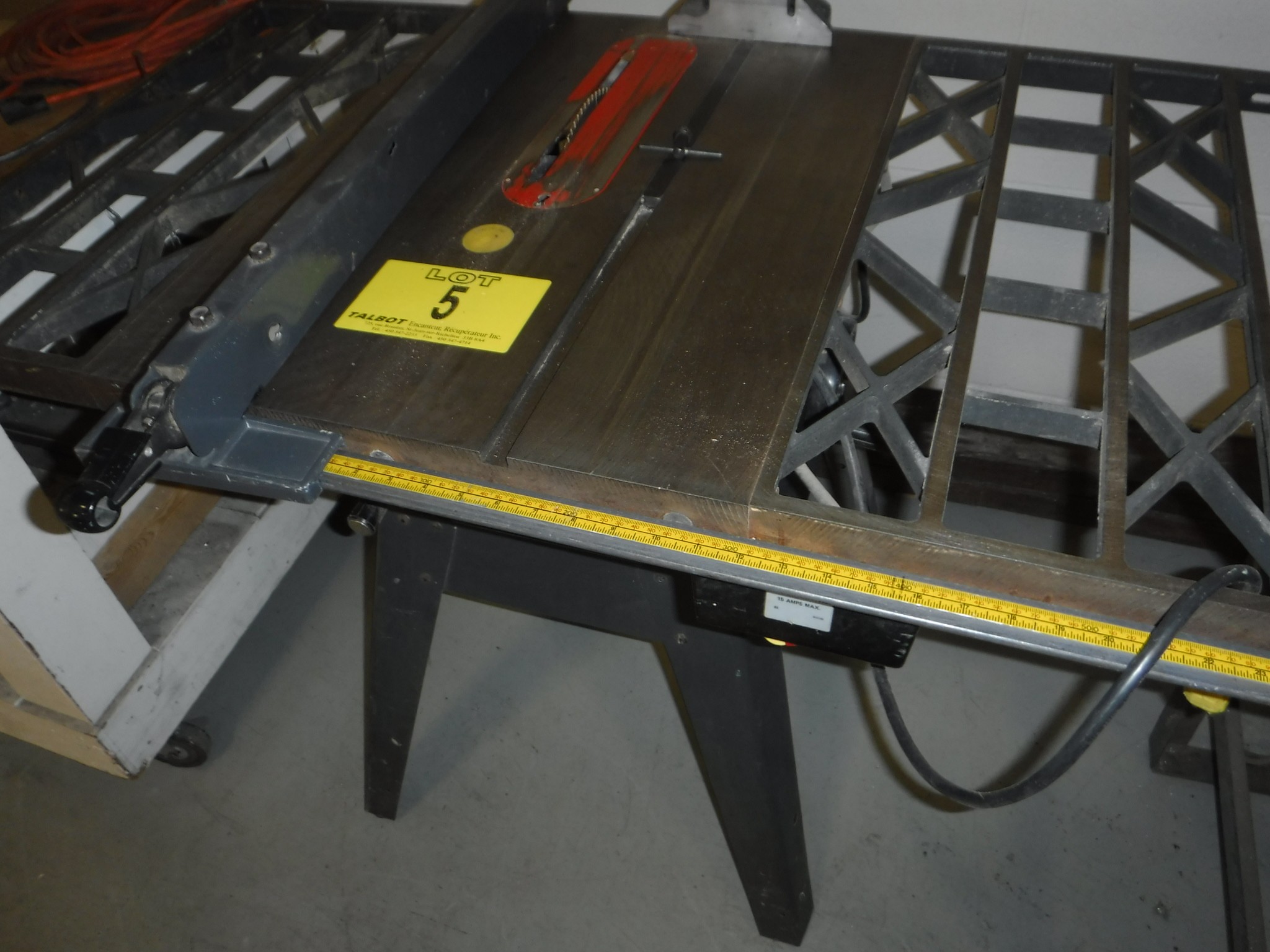 BANC DE SCIE "CRAFTSMAN 10", MOTEUR 1.5 HP