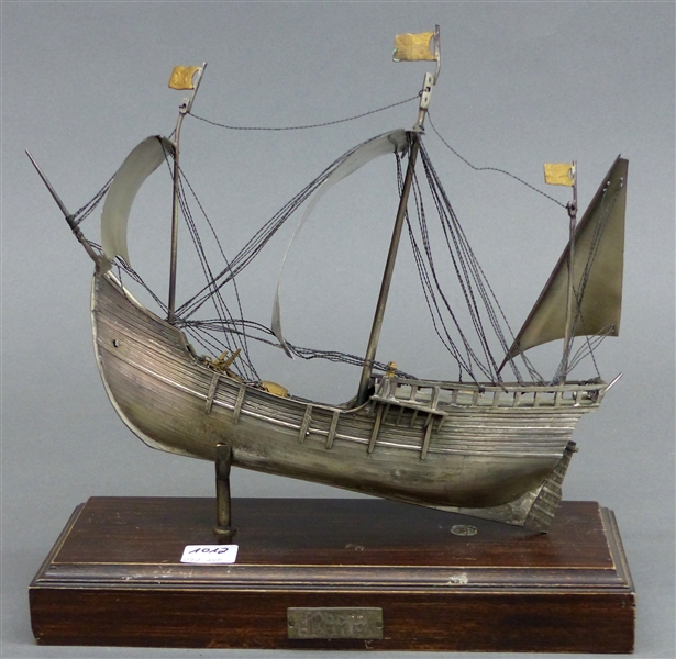 Modellschiff"Nina", 800 Silber punziert, eines der Schiffe von ...