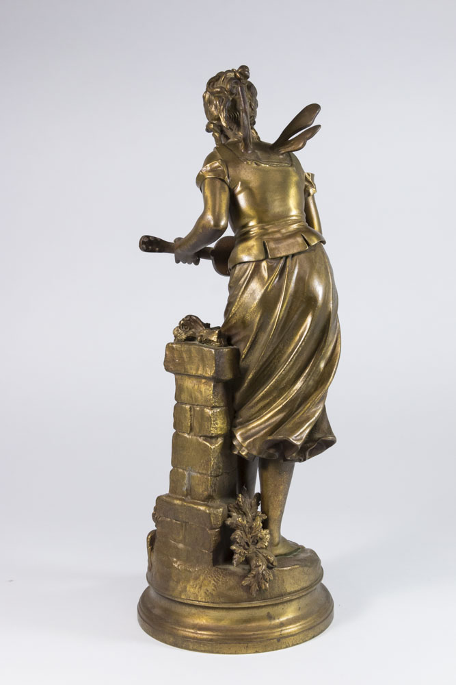 Bronze sculpture after Eutrope Bouret of Cigale. Signed with plaque on ...