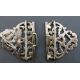 A small collection of seven silver belt buckles, comprising:- one large ...