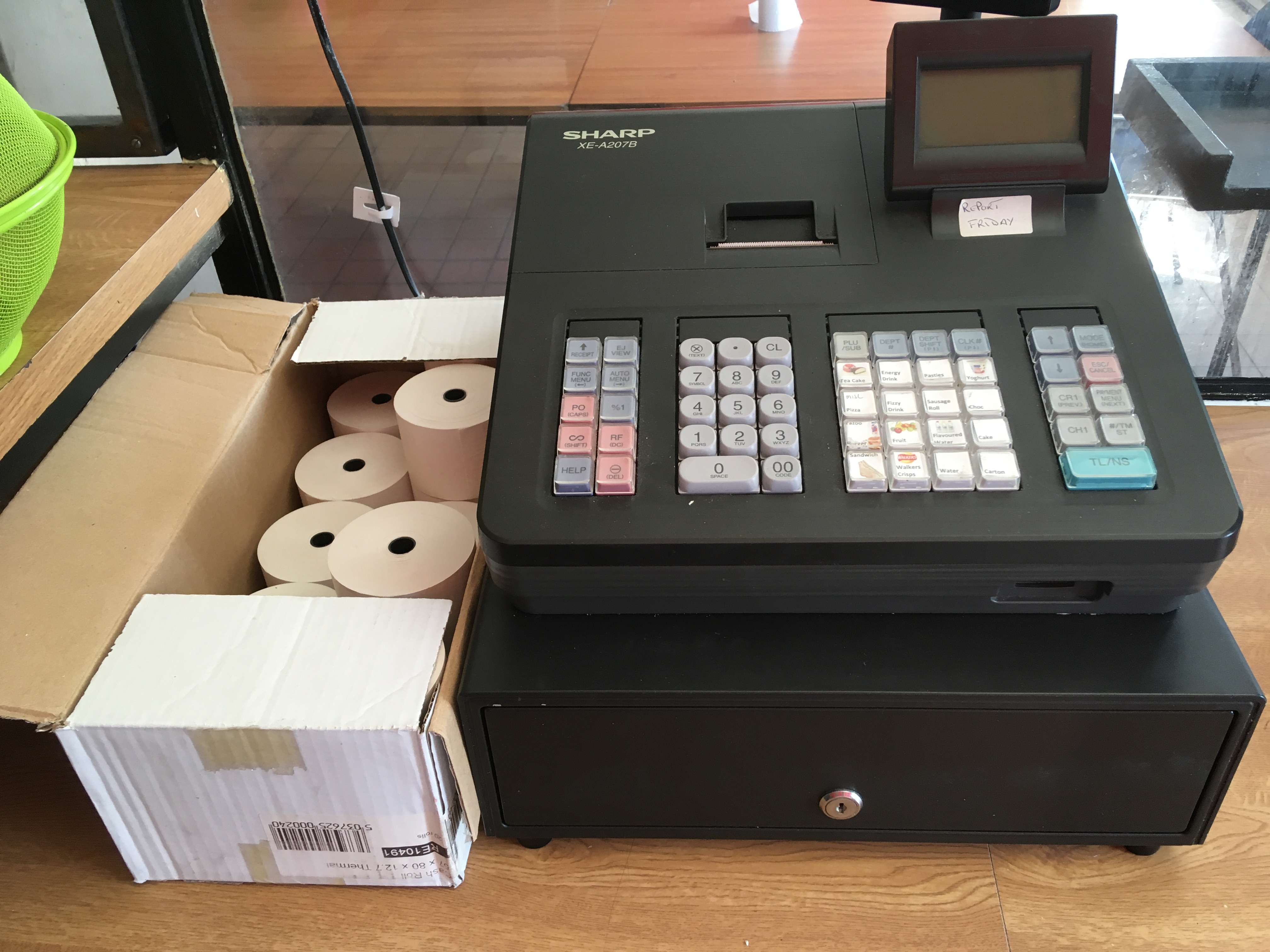 * Sharp Till XE A207B with spare rolls. Please note this lot is located ...