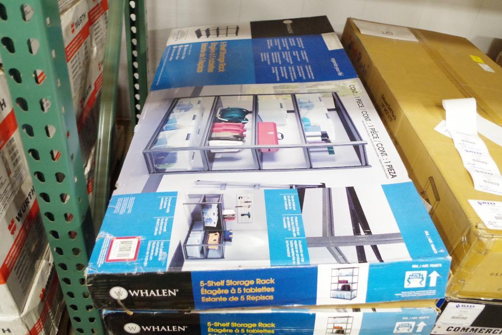 WHALEN 5-Shelf Storage Rack 48""W x 24""D x 72""T (Converts easily to 2 ...