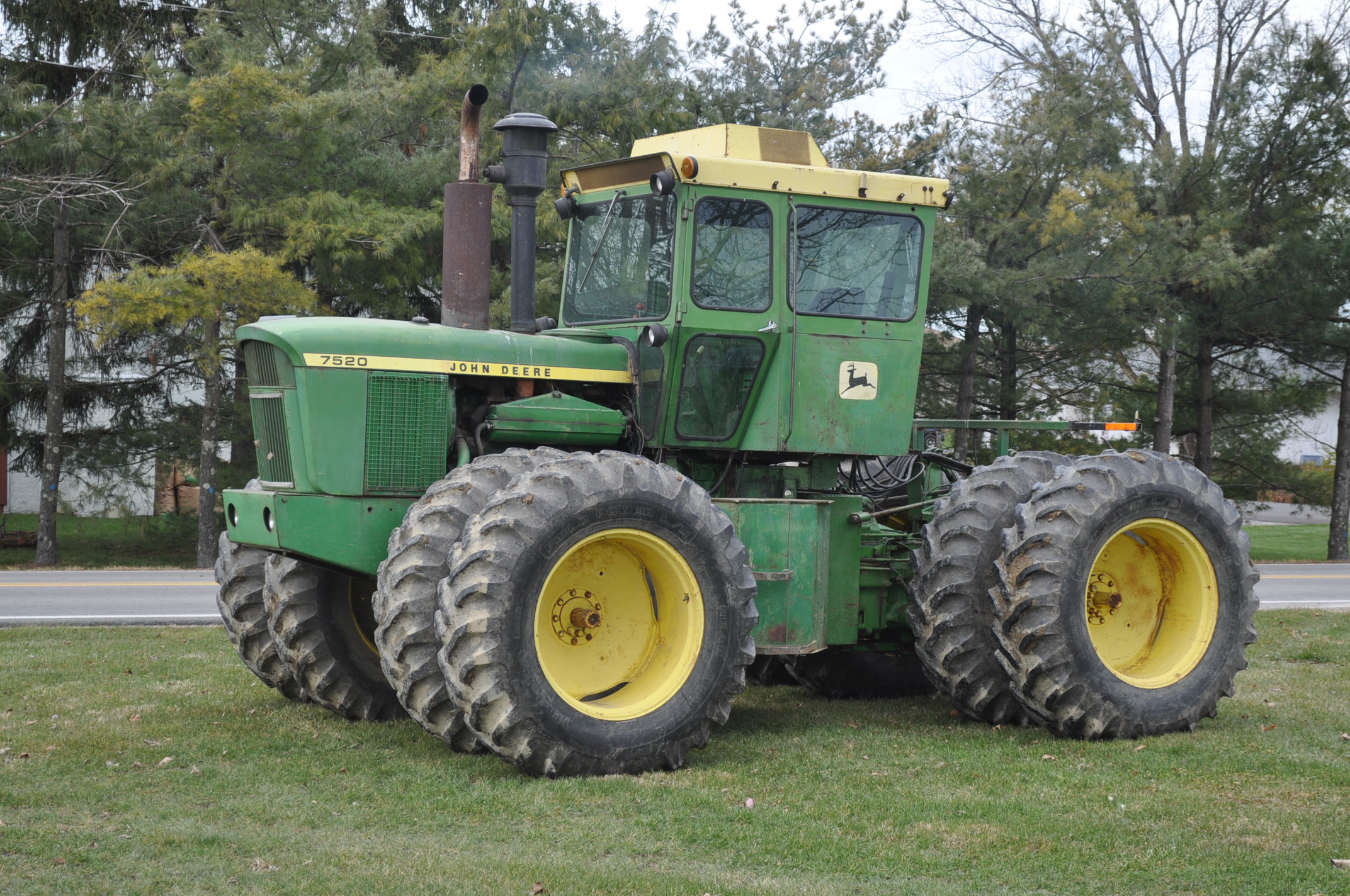 1974 John Deere 7520 4WD tractor, CHA, 6840 hrs, 8sp Quad, 3pt, 3 hyd ...
