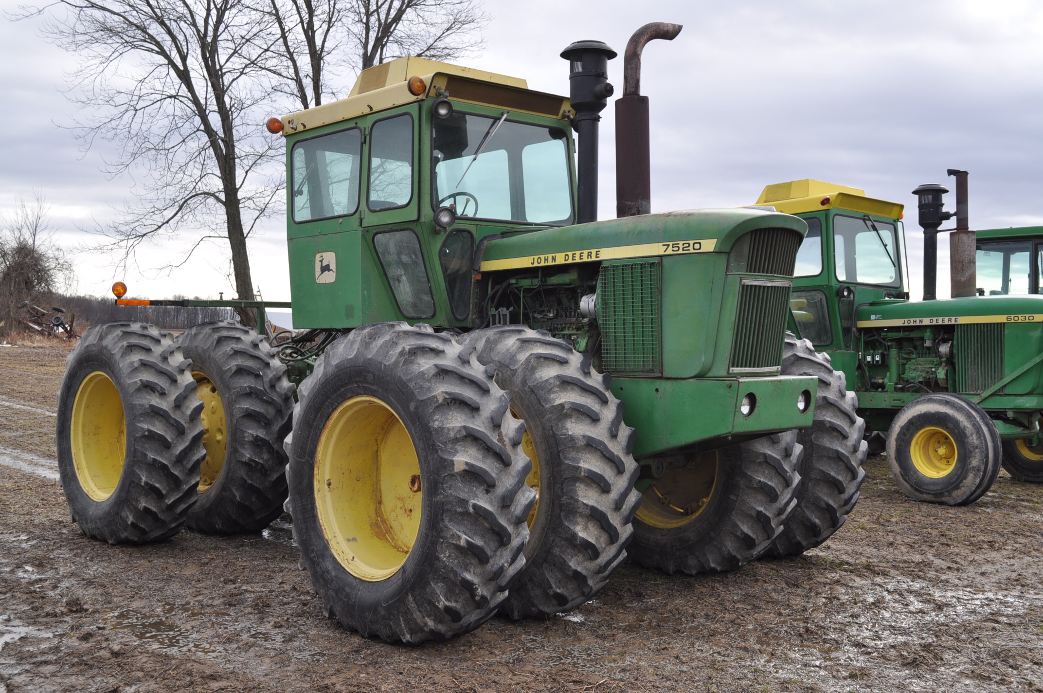 1974 John Deere 7520 4WD tractor, CHA, 6840 hrs, 8sp Quad, 3pt, 3 hyd ...