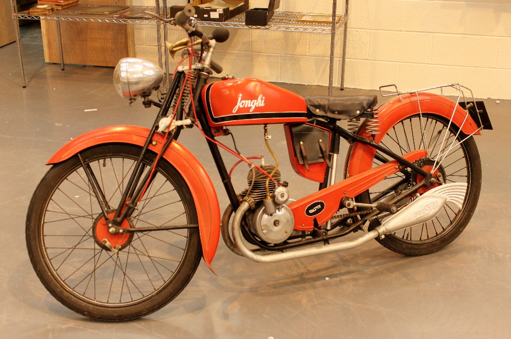1937 Jonghi and Prester French motorcycle, two stroke with paperwork ...