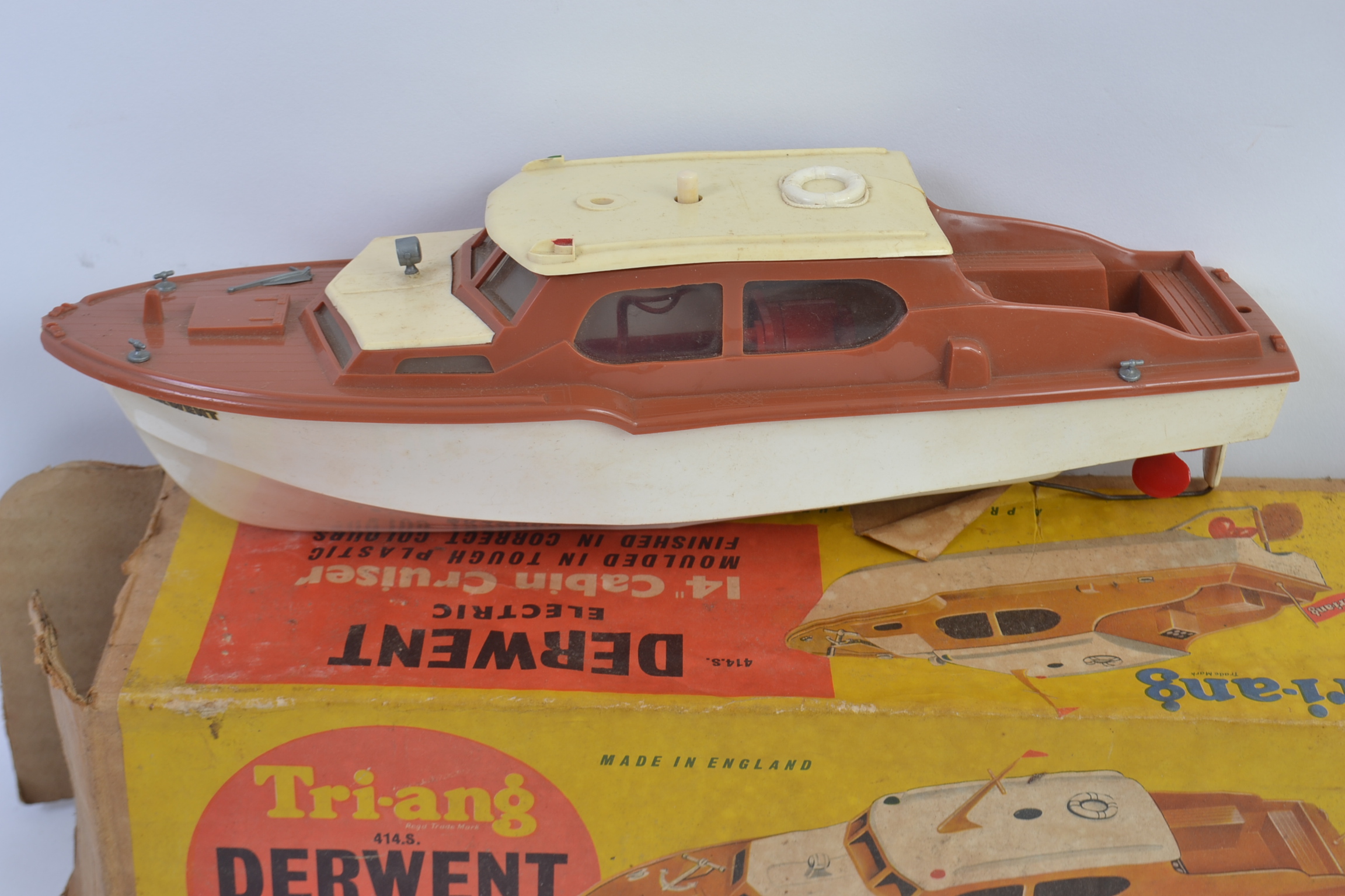 TRIANG BOAT; An original charming vintage Triang Toys Derwent model 14 ...