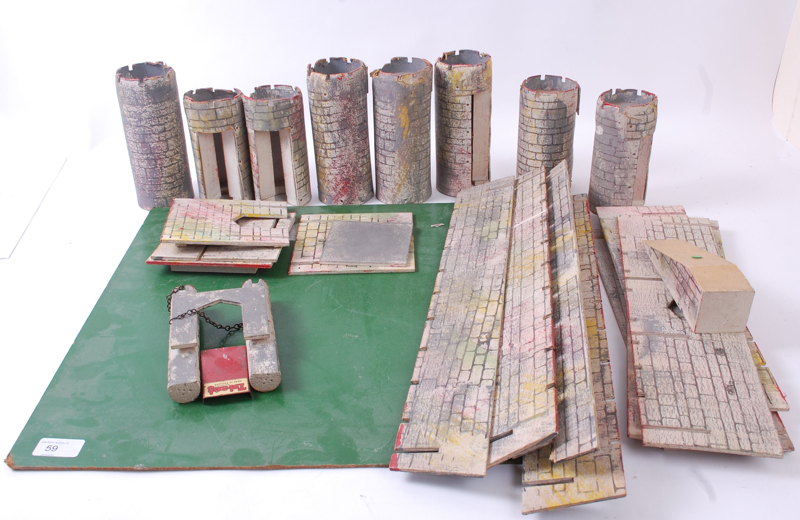 TRIANG FORT; Vintage Triang made composition toy fort. Appears to be ...