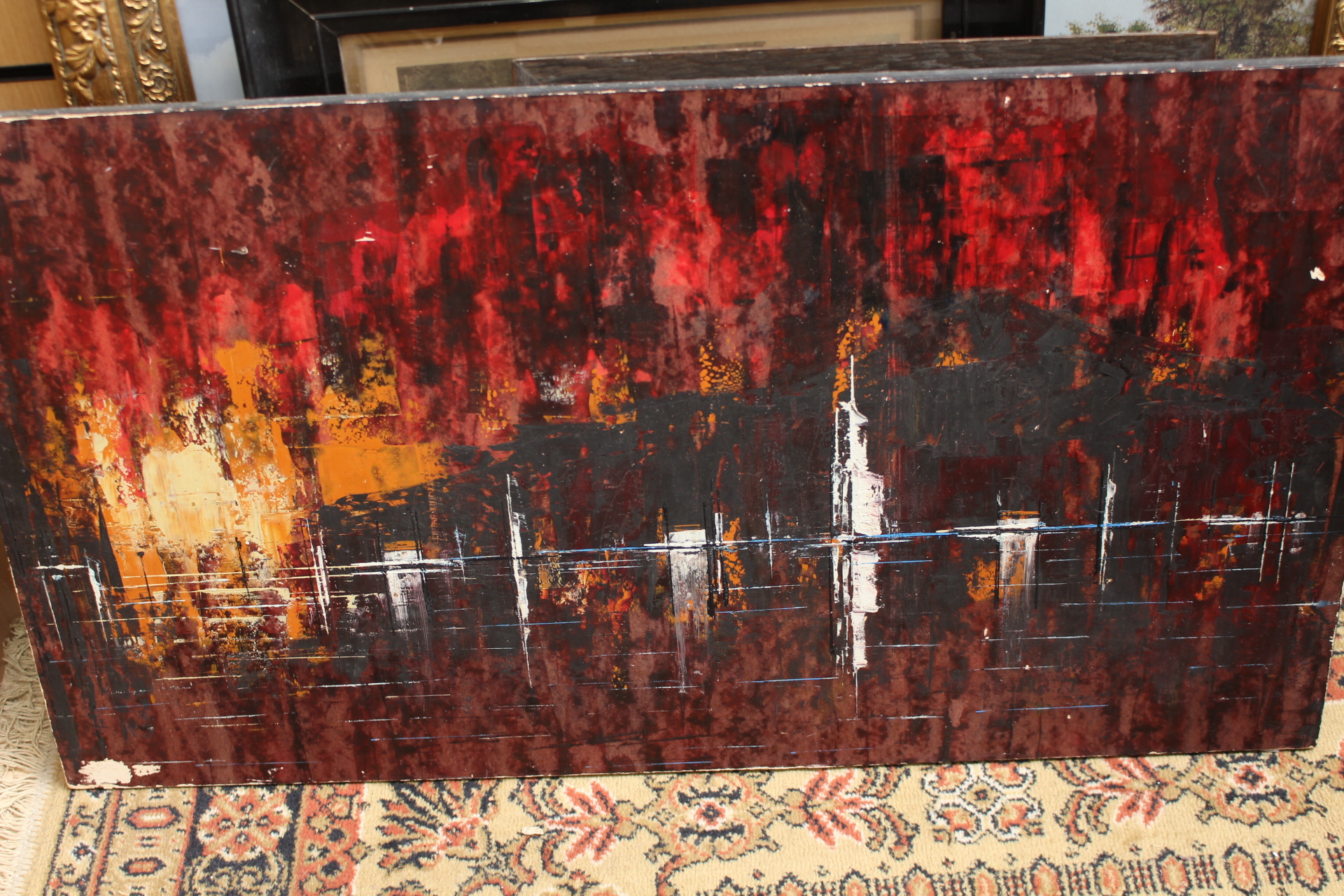 Rudolph (20th Century German), Untitled composition, abstract, oil on ...