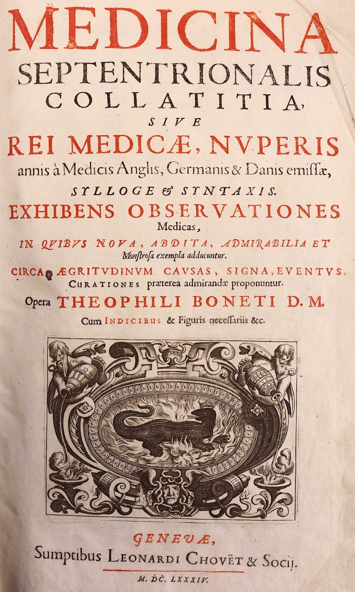 BONET, Theophile (1620-89). Medicina septentrionalis collatitia, sive ...