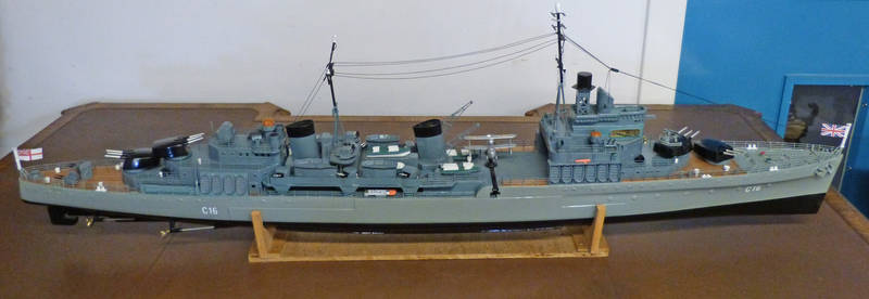 WOODEN SHIP MODEL HMS EDINBURGH, A MEMBER OF THE ARTIC CONVOYS. THE ...