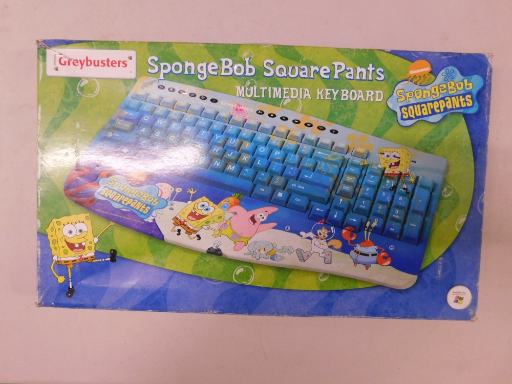 1 BRAND NEW BOXED GREYBUSTERS SPONGEBOB SQUAREPANTS MULTIMEDIA KEYBOARD