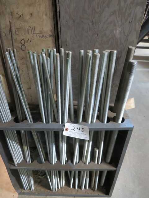 (5) Racks of Threaded Rod 3' to 10'