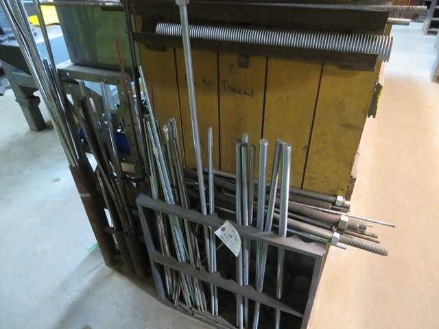(5) Racks of Threaded Rod 3' to 10'