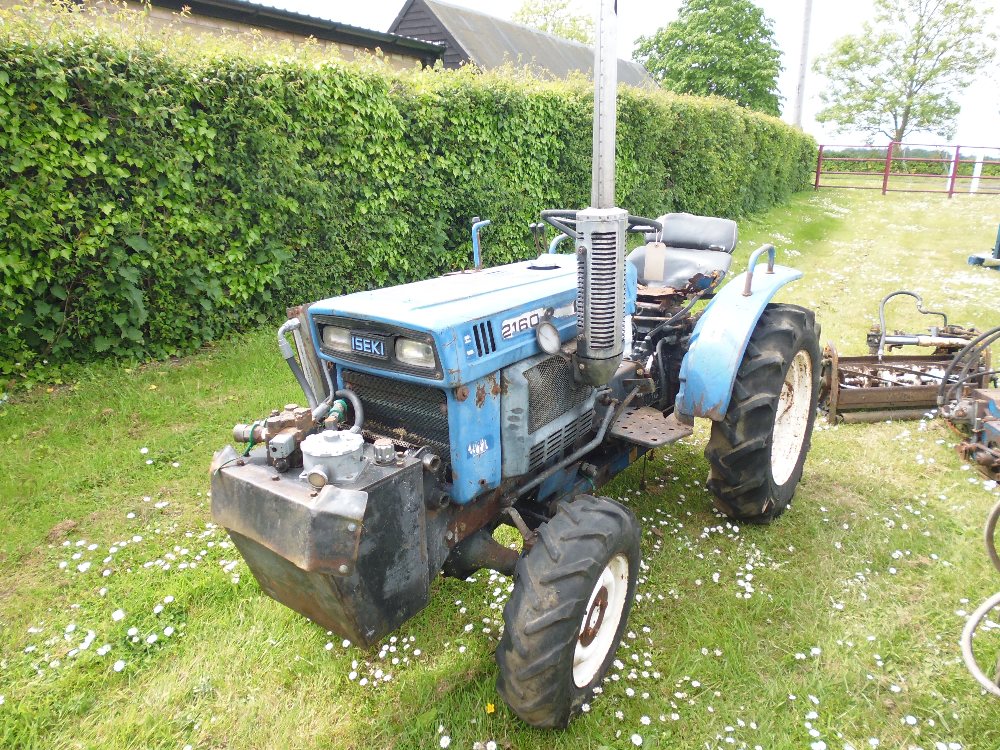 Iseki 2160 4WD compact tractor. With 3 cylinder diesel engine, and gang ...