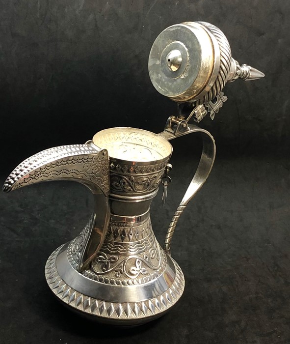 Large Oman / Middle Eastern Silver Dallah coffee pot measures approx ...