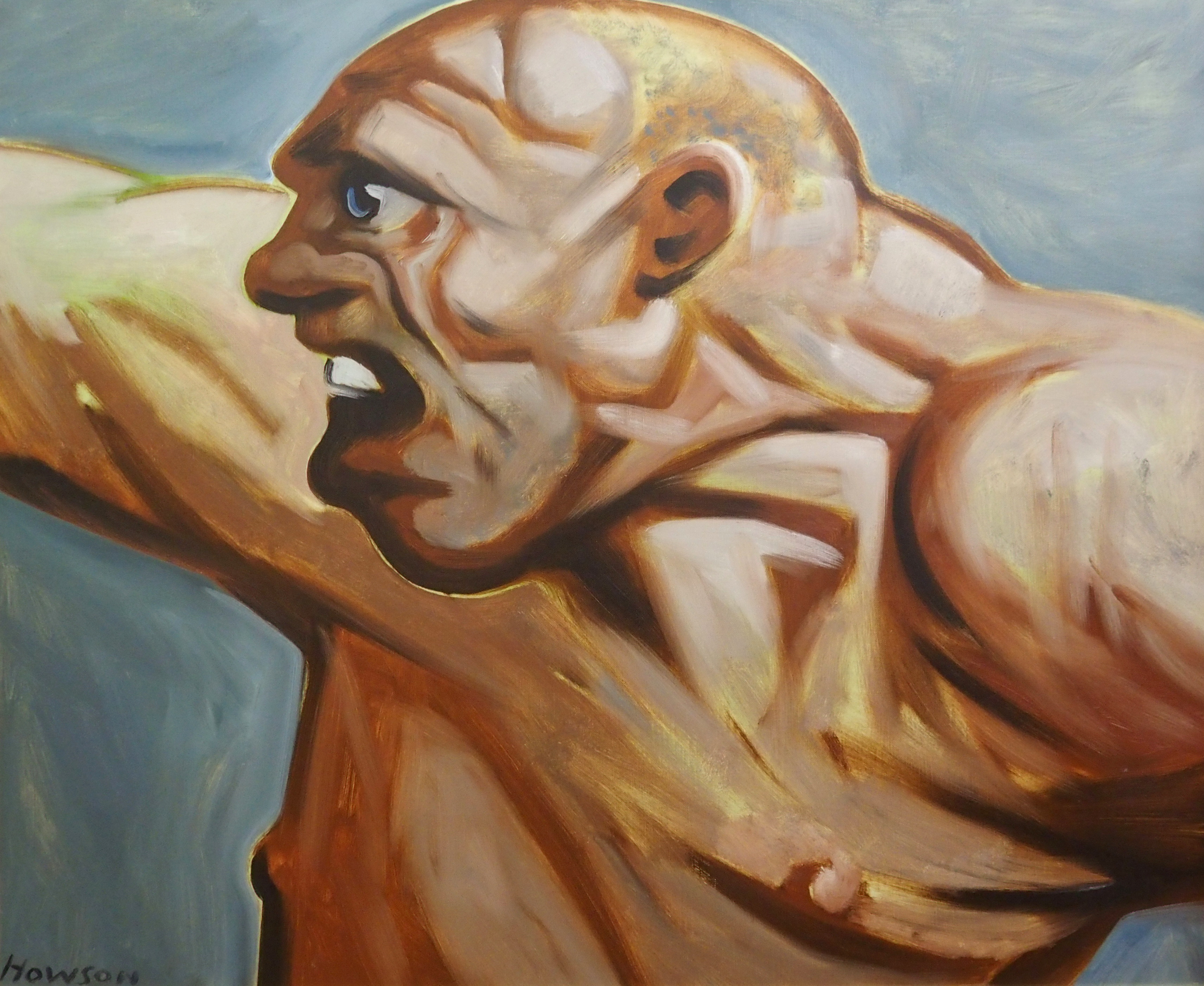•PETER HOWSON (Scottish b. 1958) POWER AND GLORY Oil on canvas, signed ...