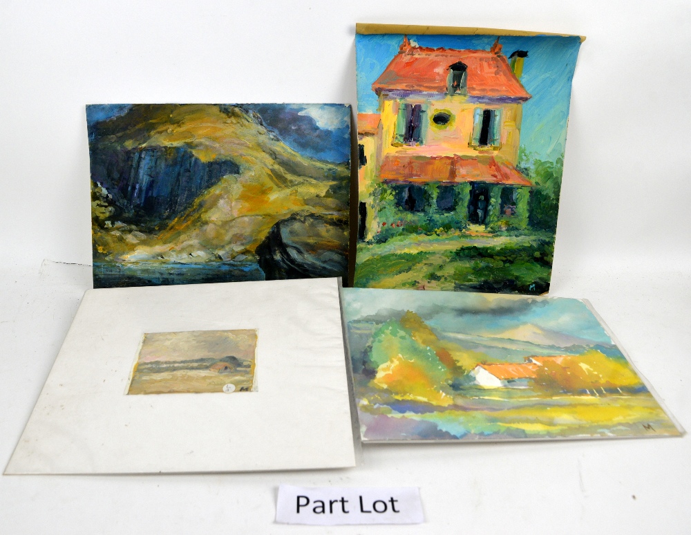 Margaret Merritt local artist paintings, a continental watercolour, and ...