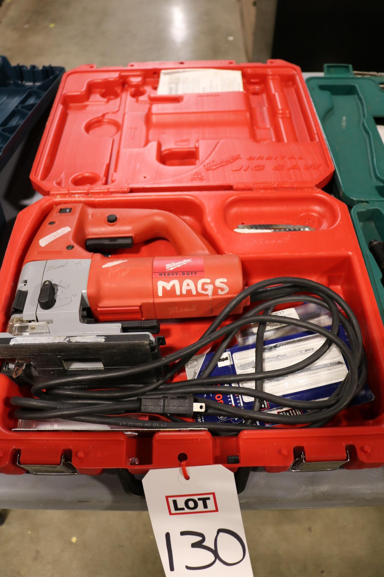MILWAUKEE 6266-22 ELECTRIC JIG SAW, W/ CASE, BLADES