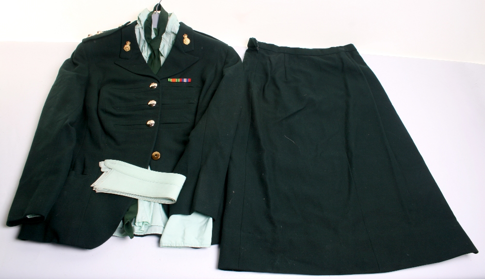 Women’s Royal Army Corps (W.R.A.C) Officers Uniform, of green cloth ...