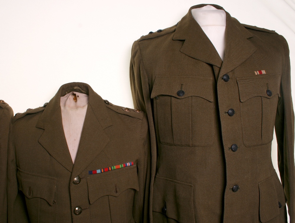Selection of WW2 British Officers Uniforms, consisting of four officers ...