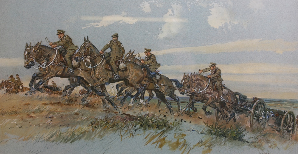 Framed Print of Royal Artillery Interest, modern print of a WW1 Royal ...