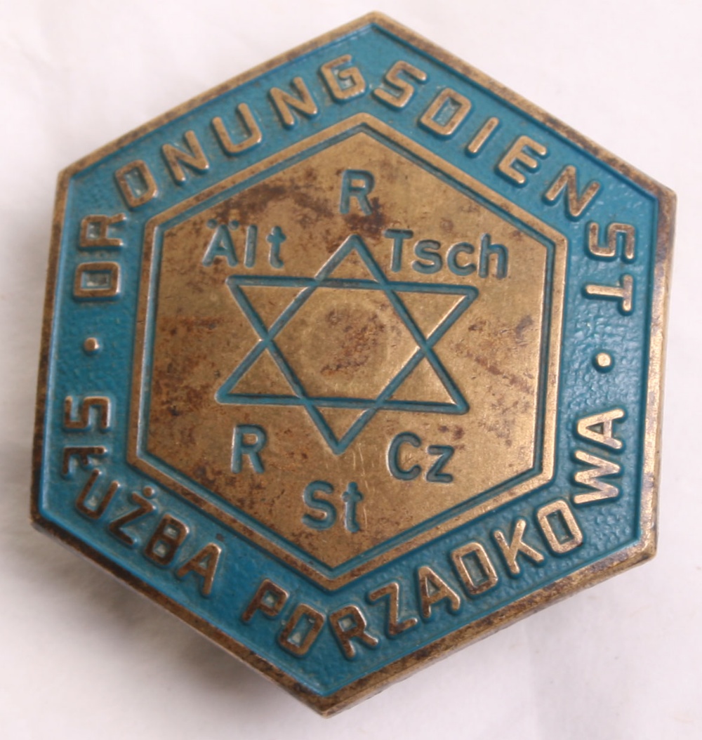 Extremely Rare WW2 Jewish Warsaw Ghetto Police Headdress Badge ...