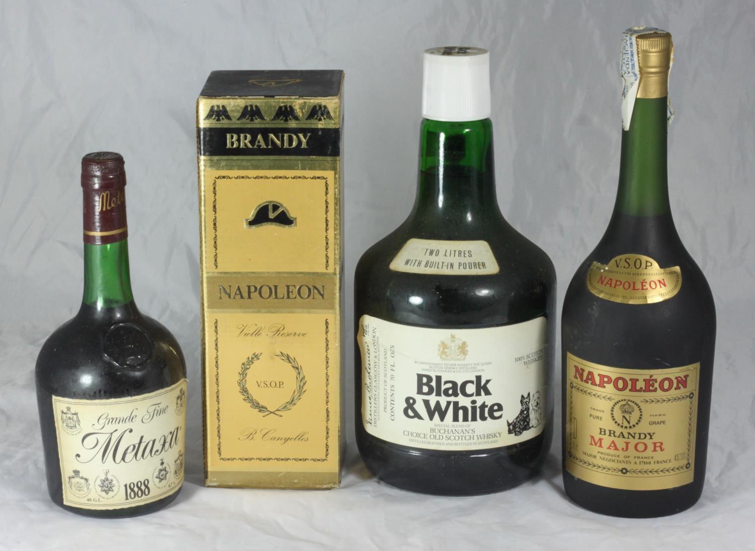 A 74cl bottle of Napoleon VSOP brandy Reserva 1968, boxed, together ...