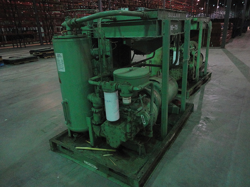 75 HP SULLAIR MODEL 16BS-75L ACAC SKID MOUNT AIR COMPRESSOR; S/N 003 ...