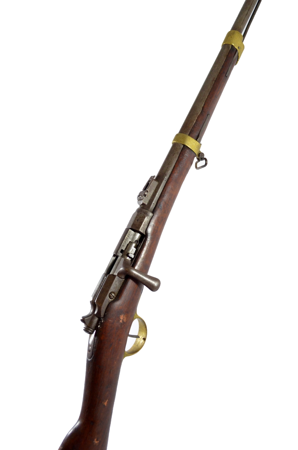 A French Gras M80 bolt action 2-band carbine rifle, with indistinct ...