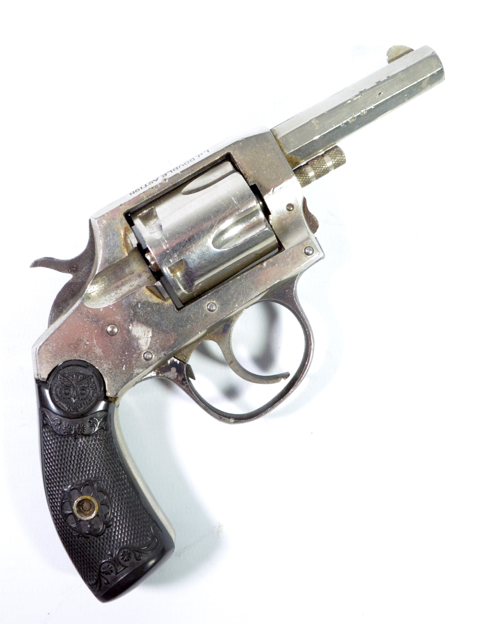 A model 1900 five shot double action rimfire revolver with octagonal ...
