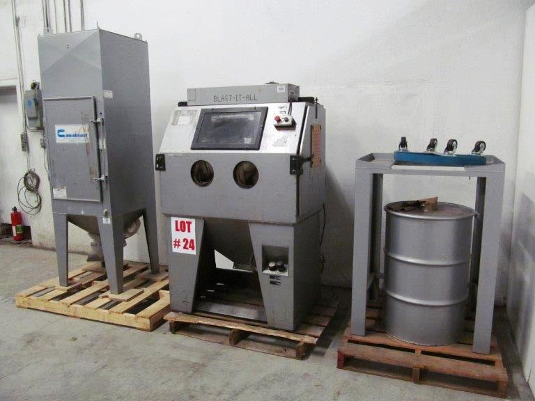 CANABLAST SAND BLAST SET, C/W CABINET, DUST COLLECTOR UNITS