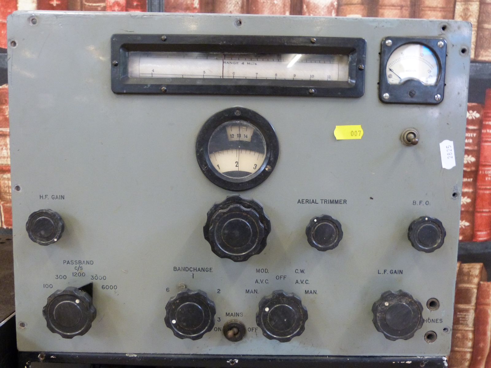 Two radio receivers, one marked Admiralty pattern type B28, together ...