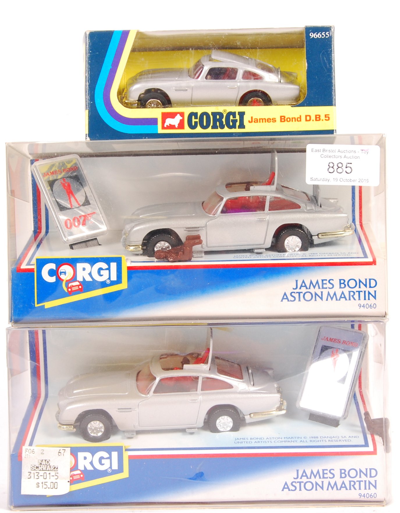 A collection of 3x Corgi James Bond diecast models comprising 96655 ...