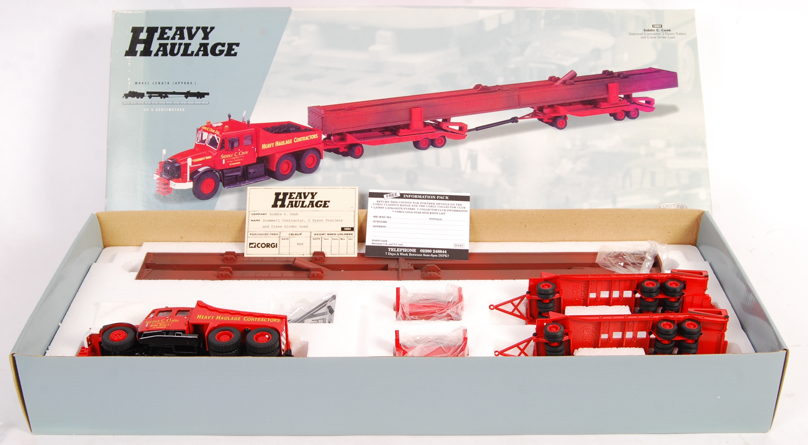 A Corgi Heavy Haulage Limited Edition ( 1297/4000 ) 1:50 scale diecast ...