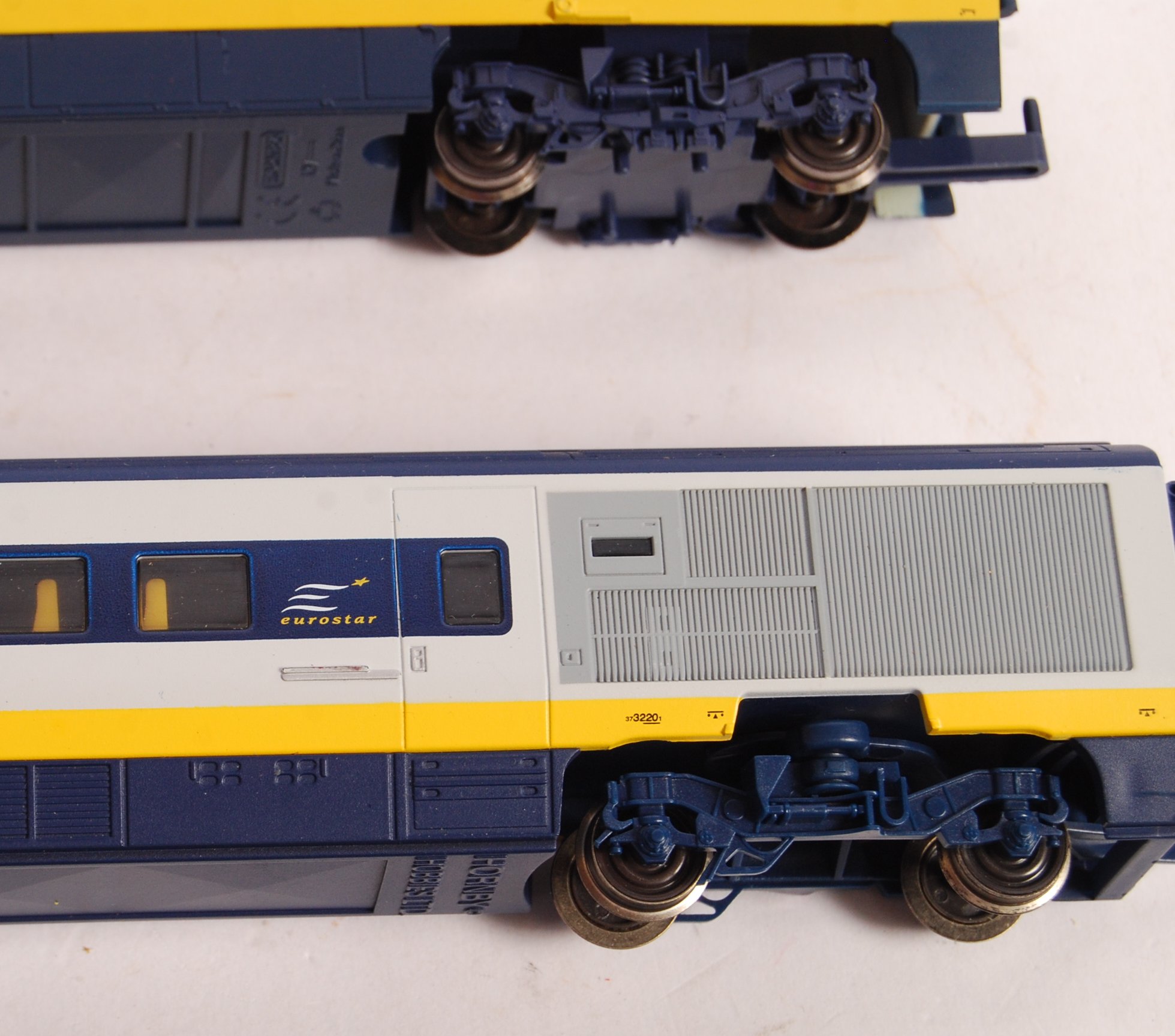 A Hornby 00 Gauge model railway trainset locomotive Eurostar set to ...