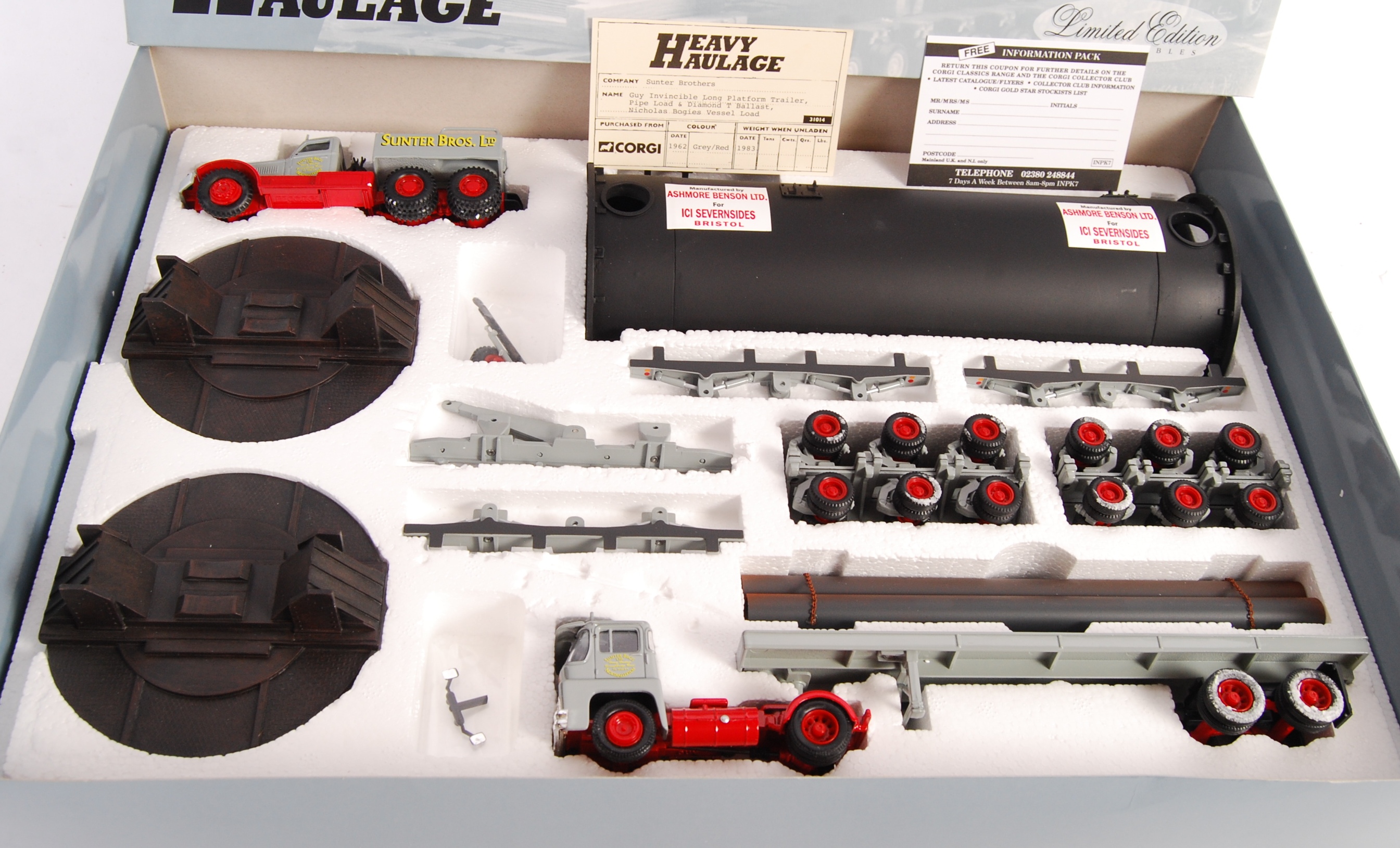 A Corgi Heavy Haulage limited edition ( 1337/3800 ) 1:50 scale diecast ...