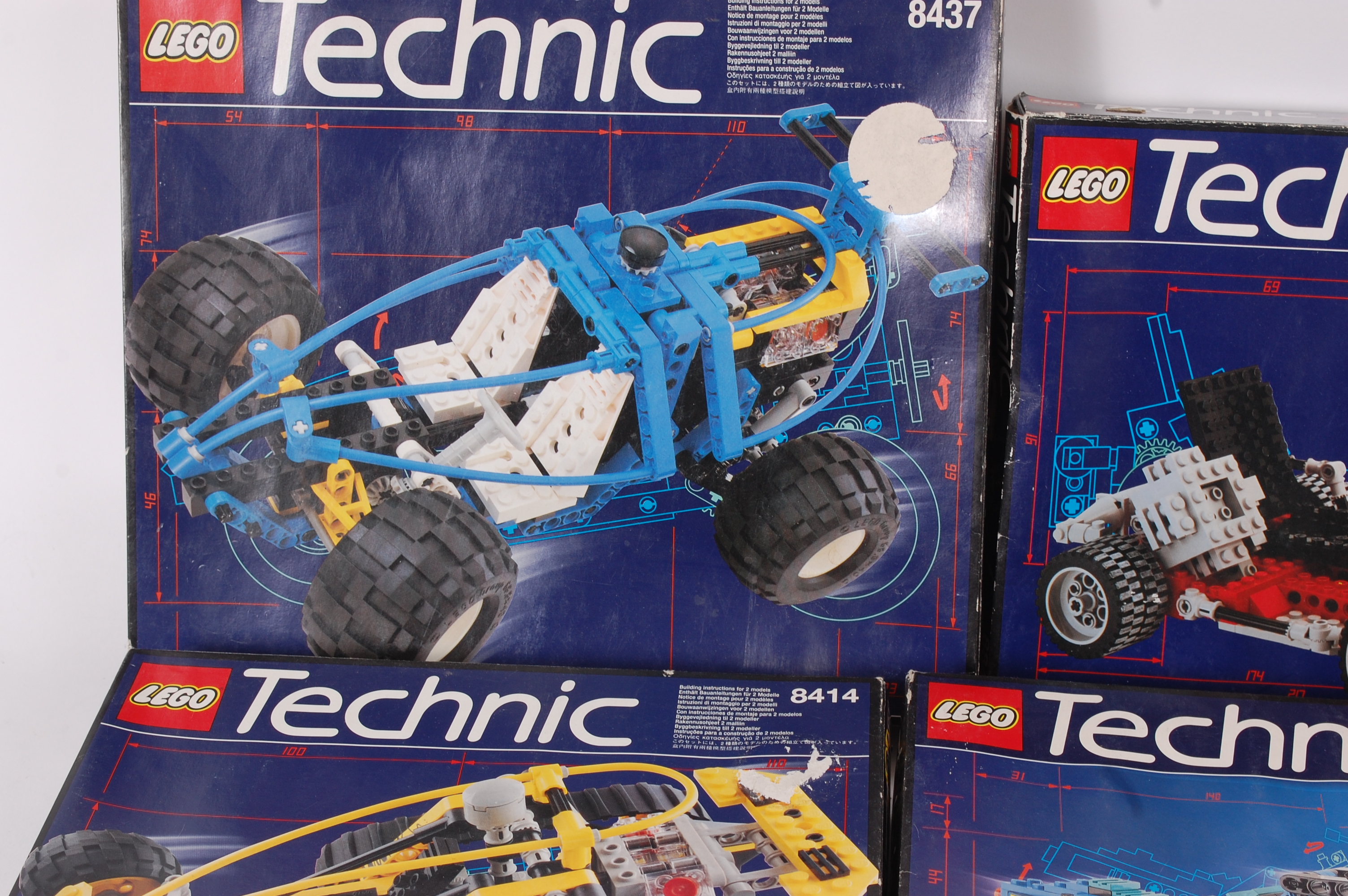 LEGO; 4x vintage Lego Technic sets: 8417, 8414, 8842 & 8437. PLEASE ...