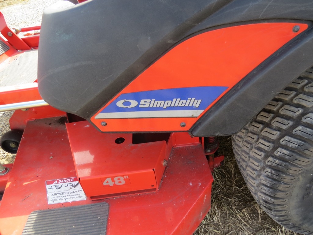 Simplicity Zero Turn Mower 48" Model Citation 2148 YR: 2006 part no ...