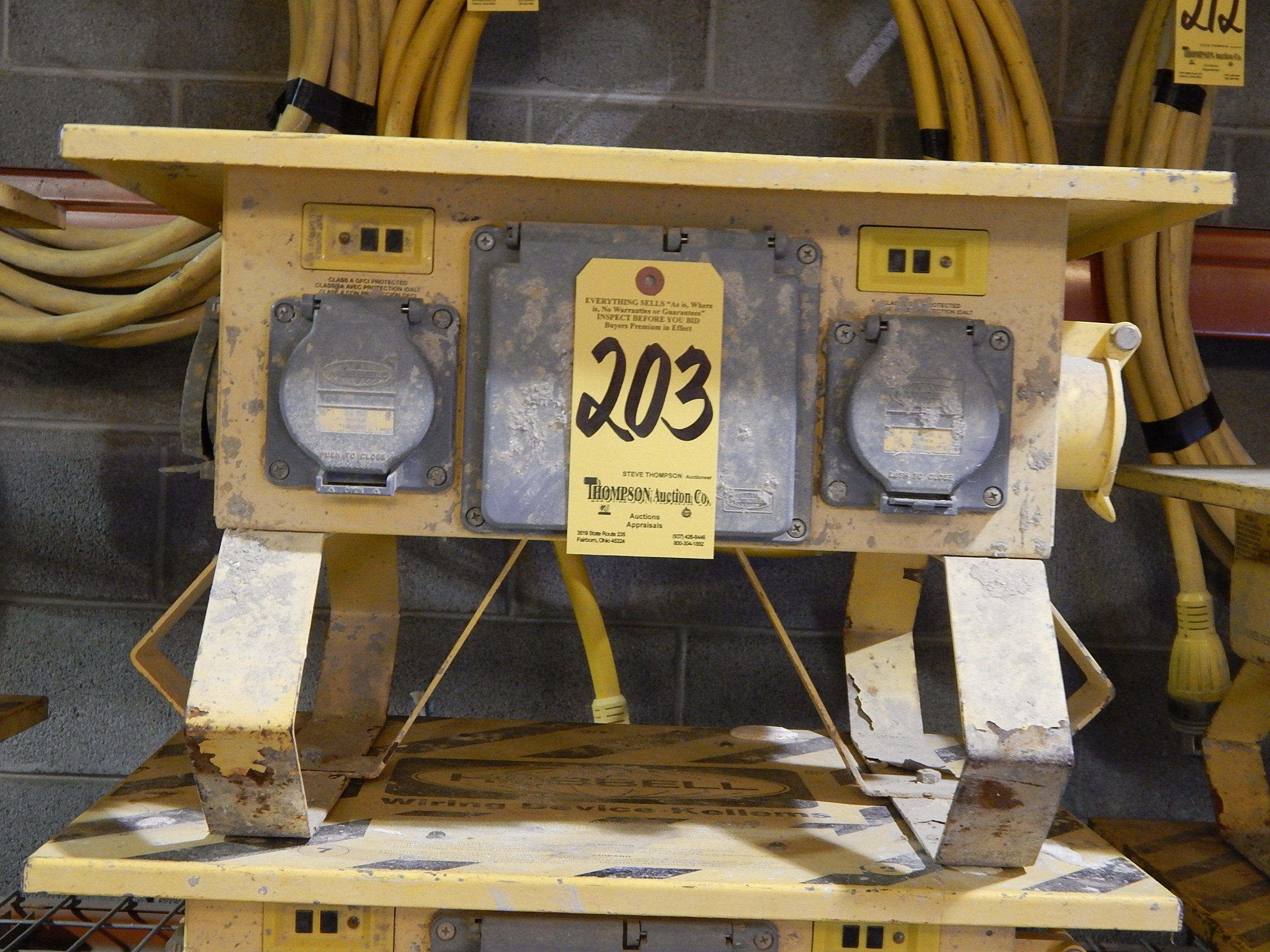 Hubbell Model SBSB1 Temporary Power Distribution Box, 50 Amp.