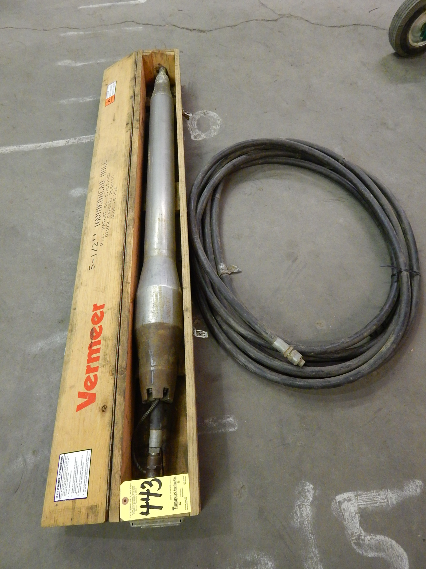 Vermeer 5 1/2" Hammerhead Mole with Air Hose