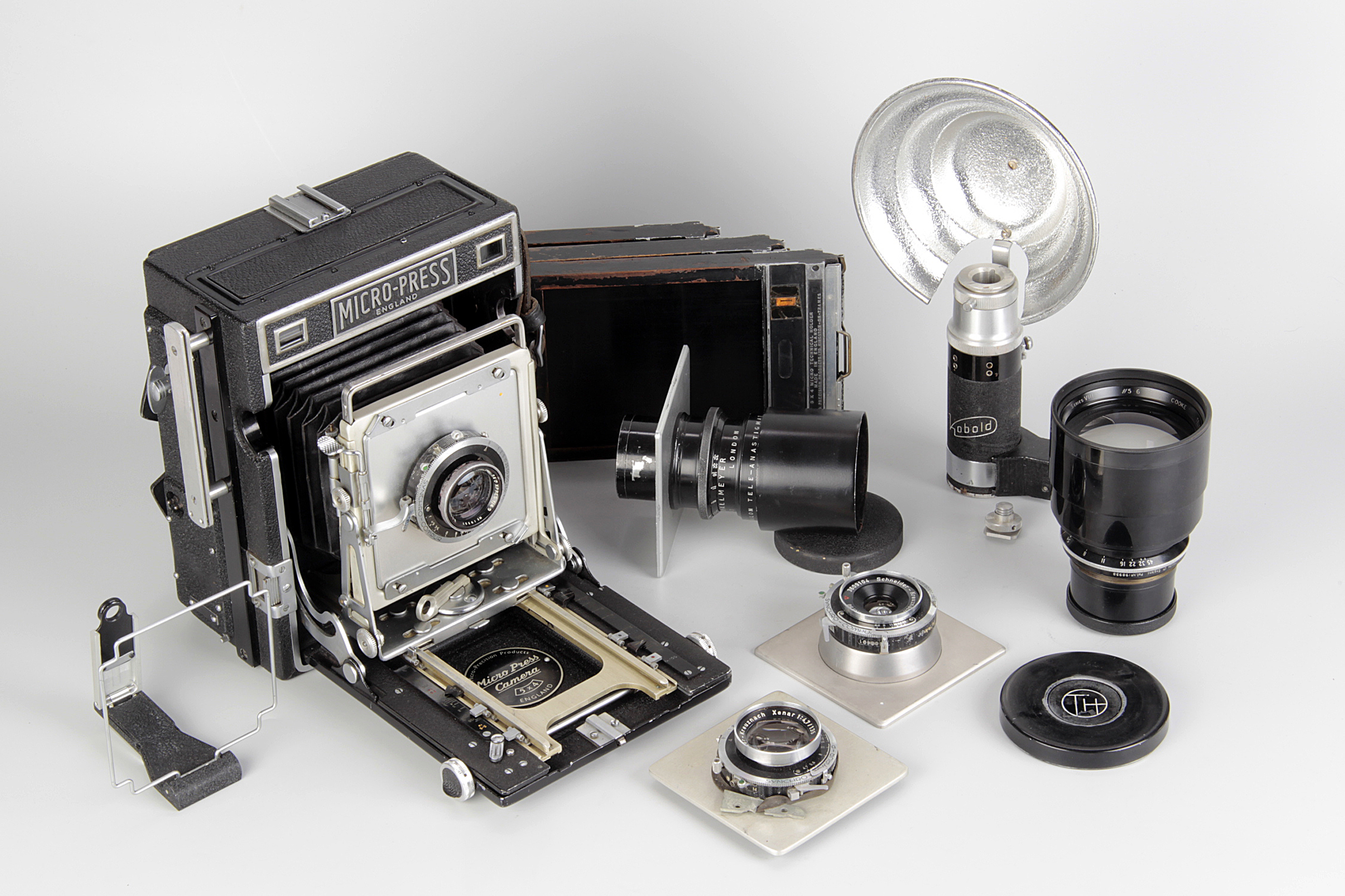 A MPP Micro Press Camera, with focal plane shutter, with Ross Xpres f/4 ...