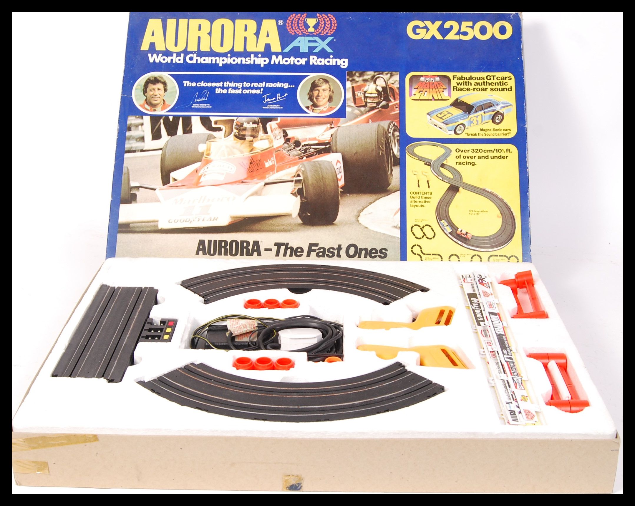 An original vintage 1980's Scalextric model slot car racing set MG ...