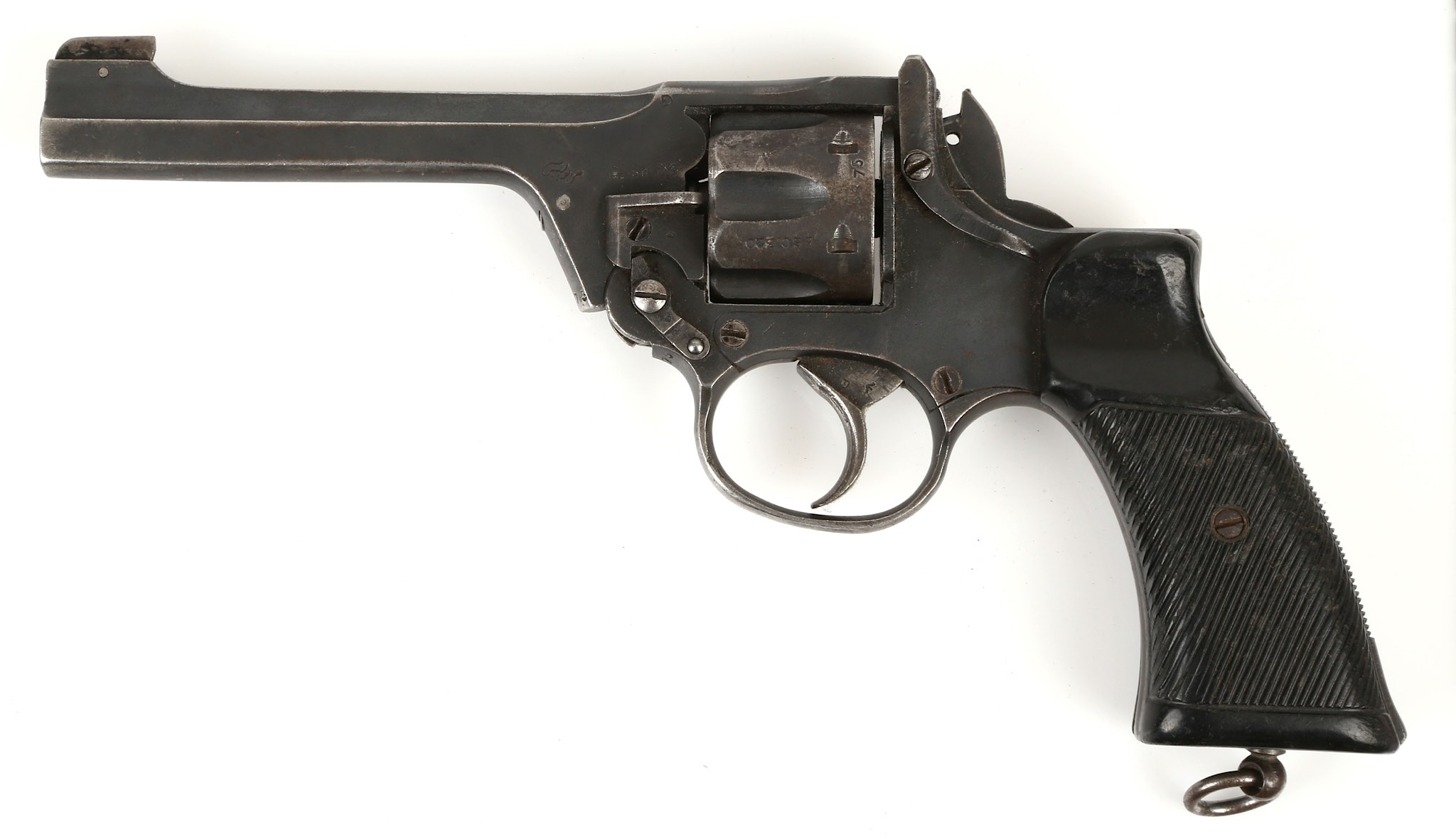 A British Army issue Webley No. 2 Mk.1 revolver, c.1942, .38 cal, 12 ...